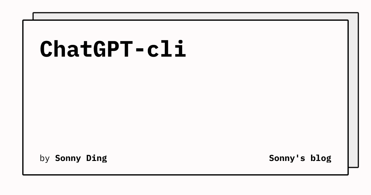 ChatGPT-cli